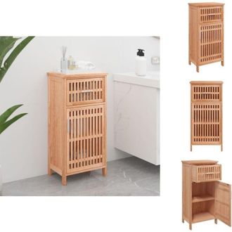 vidaXL Badschrank 42x29x82 cm Massivholz Nussbaum - Nussbaumholzm&ouml;bel - Badschrank - Aufbewahrungsraum - Badezimmerorganisation - Holzregal