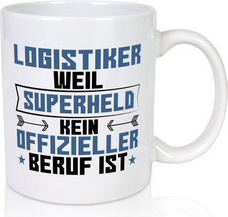 Generic Superheld Logistiker | Beruf Logistik - Tasse Weiss - Kaffeetasse/Geschenk/Familie