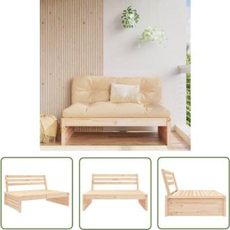 vidaXL Canap&eacute; central de jardin 120x80 cm bois de pin massif - Canap&eacute; Jardin - Mobilier De Jardin - Canap&eacute; Ext&eacute;rieur - Meubles De Jardin - Bois De Pin - The