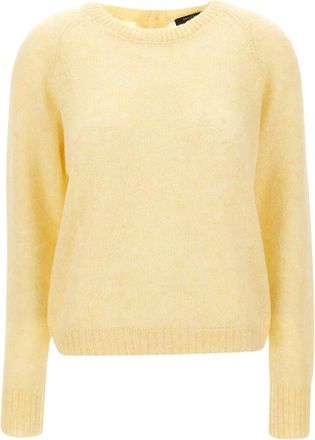 Gran Sasso Pull &agrave; col rond - Femme - Pulls - Jaune - Taille: 36 FR