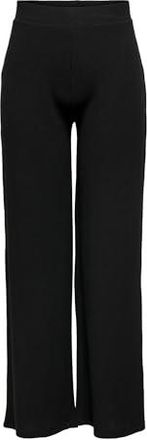 Only Pantalon Large Taille &eacute;lastique Coupe Droite &eacute;l&eacute;gante et Confortable pour Femmes, Couleurs:Noir, Taille:XS