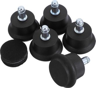 Pretyzoom 5 Stück Teiliges Verstärkte Bürostuhl fußgleiter aus Pp legierungsstahl mit Rutschfestem Schutz Stoßfest und Kratzfest Passend für Möbel Parkett und H