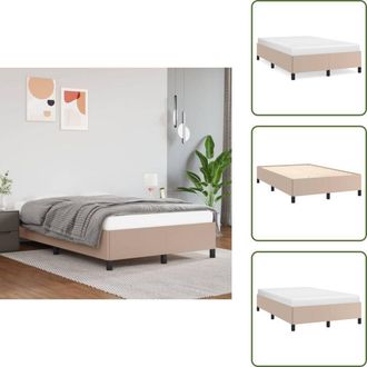vidaXL The Living Store - Bettgestell ohne Matratze Cappuccino-Braun 120x190cm Kunstleder - Betten - Doppelbett - Boxspringbetten - Lattenrost