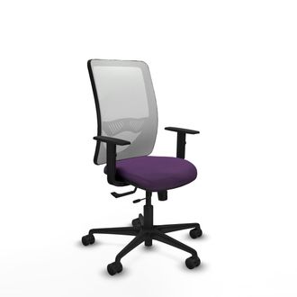 Piqueras y Crespo Stuhl f&uuml;r Home Office Zulema mit 1D-Armen, h&ouml;henverstellbare Lendenwirbelst&uuml;tze, ausgestattet mit Syncro/Translack und Schneidschaum, mit Rollen von 6