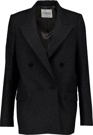 Closed Femme, Vestes, Gris, Taille: 40 FR Fitted Doublebreasted Blazer