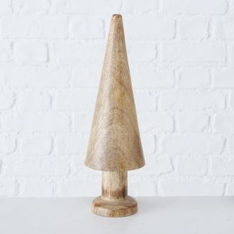 Boltze 2 x Dekoaufsteller Noares Holz H&ouml;he 16-23 cm, Winter, Tannenbaum, glatt