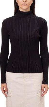 Levi's Pull Femme Coton mélangé avec Manches Longues et col roulé Noir