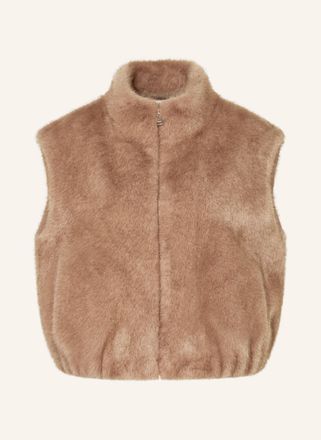 Darling Harbour Darling Harbour Kunstfell-Weste braun