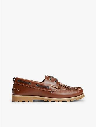 Tommy Hilfiger Chaussures bateau en cuir tress&eacute;