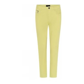C.Ro Lime Suzanne Hose mit Rei&szlig;verschlussdetail - - Trousers - Damen - Gelb - 4XL