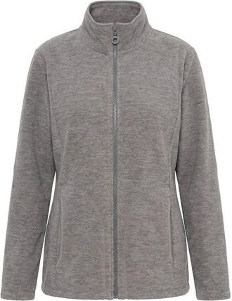 Ulla Popken Sweatjacke Fleecejacke meliert Stehkragen Langarm