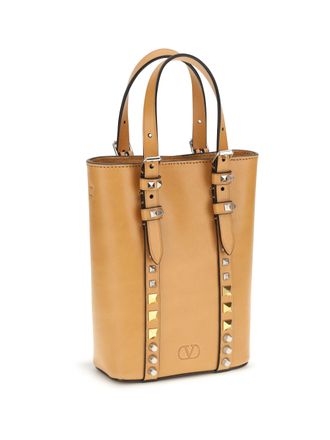 Valentino Garavani Rockstud Mini Shoulder Bag - Beige