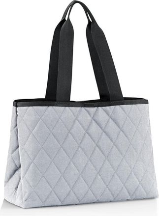 Reisenthel classic shopper L rhombus light grey Geräumige Shopping Bag und edle Handtasche in einem Aus wasserabweisendem Material