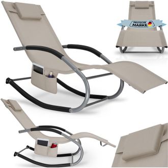 TecTake Chaise longue TAYA ergonomique avec fonction de balancement