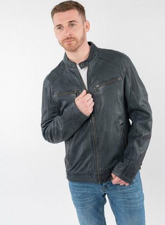 Mauritius Lederjacke MMBroum mit Bikerkragen