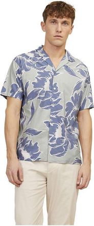 Jack & Jones Herren Jprblapalma Resort Shirt S/S Sn Freizeithemd 12252948,Green Tint,XL