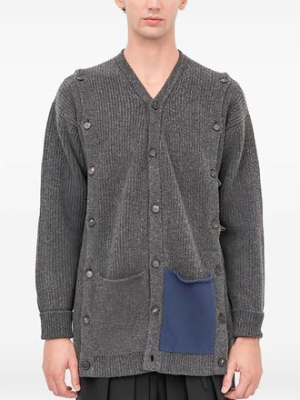 SETCHU cardigan &agrave; poches contrastantes - Gris