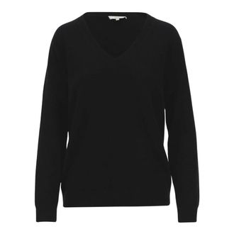 Vince Cashmere Weekend V-Neck Pullover - - Knitwear - Damen - Schwarzk - XS