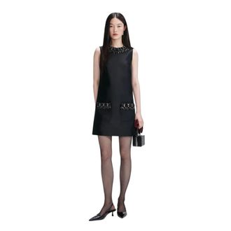 Self Portrait Taft Mini-Kleid - - Dresses - Damen - Schwarzk - L