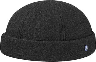 Hammaburg Bonnet Docker Teflon Homme - pour lhiver en Laine Bonnets Docker, avec Doublure, Doublure Automne-Hiver Hiver - XL (60-61 cm) Anthracite