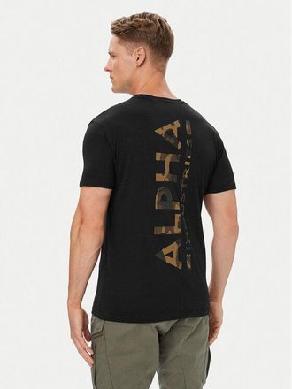 Alpha Industries Alpha Industries T-Shirt Backprint 128507CP Schwarz Regular Fit