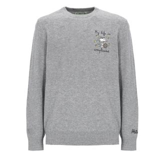 Saint Barth Herren, Strickwaren, Grau, MGr&ouml;&szlig;e