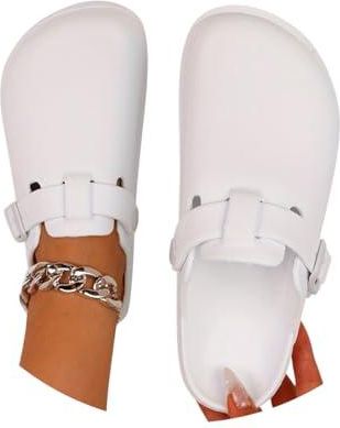 Minetom Sabot De Jardin Femme Mules Caoutchouc Sandales L&eacute;ger Chaussures De Plage D&Eacute;t&eacute; Chaussons Pantoufles Ferm&eacute;es A Blanc 39 EU