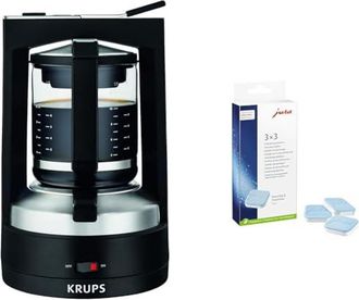 Krups KM468910 Filterkaffeemaschine T8 | 850 Watt & JURA original - Entkalkungstabletten für 3 Entkalkungsvorgänge - TÜV-zertifizierte Hygiene - 3er-Pack - 