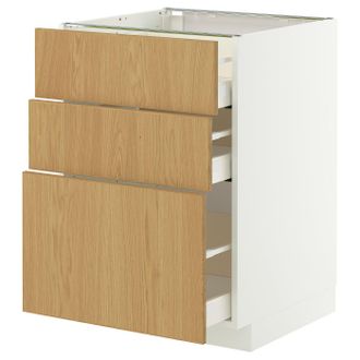 IKEA METOD / MAXIMERA Unterschrank mit 3 Schubladen