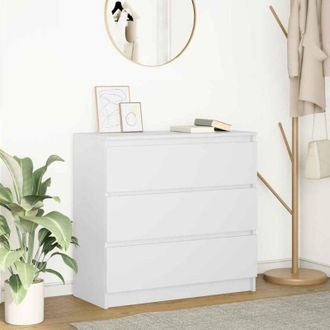 vidaXL Buffet blanc 80x35x76 cm bois ding&eacute;nierie - Vidaxl