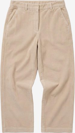 Knowledge Cotton Apparel Damen vegan Hose Bora Weit Cord Hell Federgrau