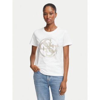 Guess T-Shirt W6BI30 K6051 Wei&szlig; Regular Fit