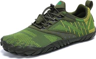 Saguaro Barfu&szlig;schuhe Herren Barfuss Schuhe Damen Barfussschuhe Outdoor Zehenschuhe Atmungsaktiv Traillaufschuhe mit Zero-Drop Solhe Waldgr&uuml;n,Gr.46