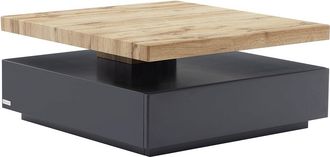 Vente-Unique Couchtisch mit drehbarer Tischplatte - MDF - Anthrazit & Eichefarben - Kyria