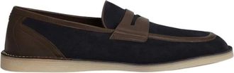 Dolce & Gabbana Homme, Chaussures, Bleu, Taille: 41 EU Split Calfskin Slipper