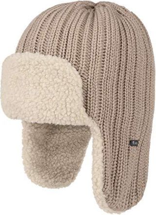 LIPODO Bonnet d´Aviateur Femme/Homme - Made in The EU en Tricot protège-Oreilles Laine avec Oreillettes, Doublure, Doublure Automne-Hiver Hiver - Taille Uniq