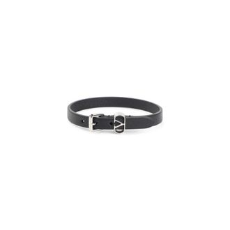 Valentino Garavani Schwarzes Lederarmband Stilvolles Accessoire - - Accessories - Herren - Schwarzk - ONE SIZE