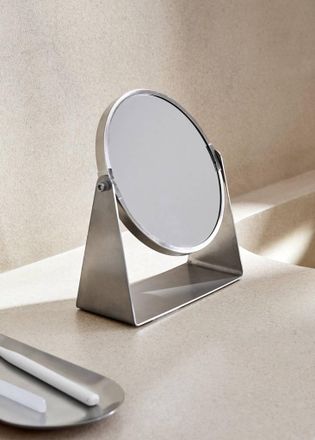 Mango Miroir de maquillage en acier inoxydable argent - Home - Taille unique - MANGO HOME