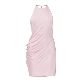 Versace Viskose-Jersey Minikleid mit Drapierung - - Dresses - Damen - Rosa - S