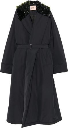 Plan C Plan C, Femme, Manteaux, Bleu, Taille: 38 FR Manteau Ceintur&eacute;