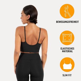 Smilodox T-Shirt Lunara Damen, Sommer Top, Shaped Fit, mit V-Ausschnitt, f&uuml;r Gym Shaping Fit, Stretch-Komfort, kurze Passform, V-Neck