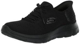 Skechers Damen Hands Free Slip-Ins Summits Sneaker, Schwarz/Schwarz = BBK, 40 EU