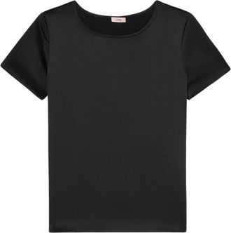 Oltre Femme, Tops, Noir, Taille: 46 FR T-shirt bicolore