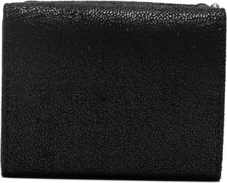 Stella McCartney Pebbled Polyurethane Tri-Fold Wallet - Black