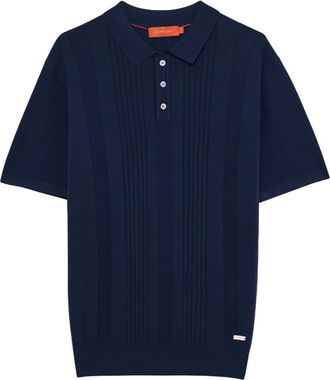 Gianni Lupo Homme, Tops, Bleu, Taille: M Polo motivo a trama verticale Gl35337