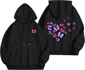 Generic Sweat &agrave; capuche imprim&eacute; tendance pour la Saint-Valentin 2026 (2), Noir, XXL