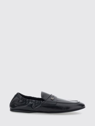 Dolce & Gabbana Mocassins &agrave; bout effil&eacute; en veau lisse avec logo DG