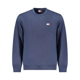 Tommy Hilfiger Homme, Sweatshirts et sweats à capuche, Bleu, Taille: 2XL Pull col rond bleu avec logo appliqué