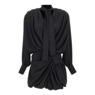Iro Bounce Draped Mini Dress - - Dresses - Damen - Schwarzk - S