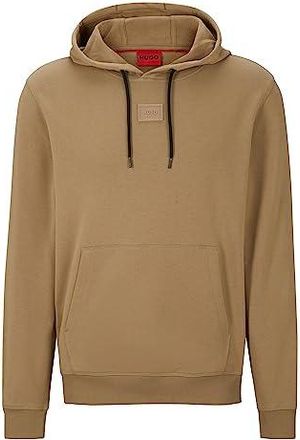 HUGO BOSS Hommes Daratschi C Sweat &agrave; Capuche en Molleton de Coton avec Badge Logo Ton sur Ton